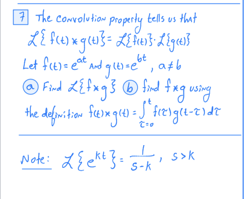 Solved 7 ﻿The convolution property tells us | Chegg.com