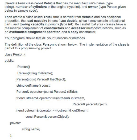 Solved Create a base class called Vehicle that has the | Chegg.com