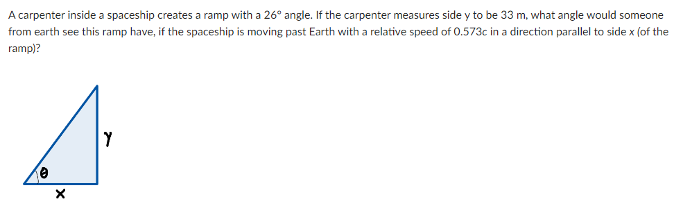 Solved A carpenter inside a spaceship creates a ramp with a | Chegg.com