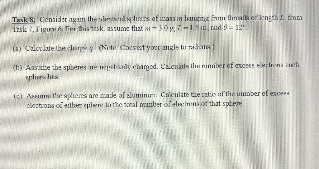 Solved Task 8: Consider again the identical spheres of mass | Chegg.com