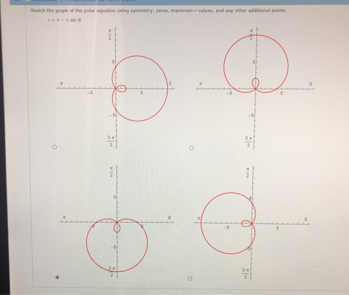 Solved Sketch the graph of the polar equation using | Chegg.com