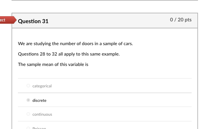 Solved ect Question 31 0 / 20 pts We are studying the number | Chegg.com