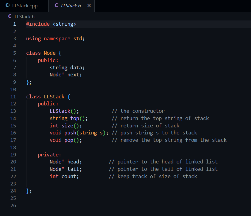 Solved Complete The Exercises In Llstackcpp Classfunction 2082