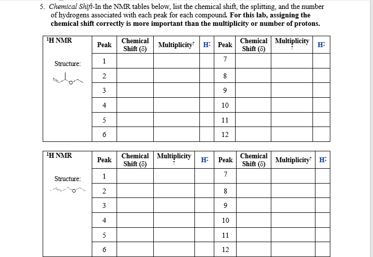 Solved 6-2: Interpreting NMR Spectra - 1 Interpreting NMR | Chegg.com