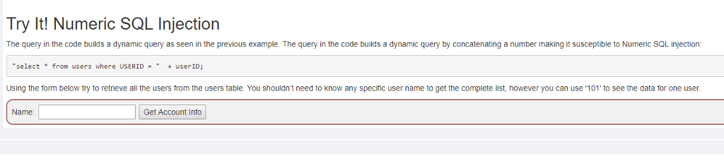 Solved Try It String Sql Injection The Query In The Code