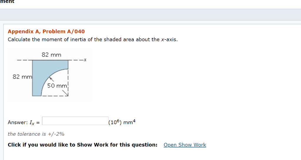 Solved meht Appendix A, Problem A/040 Calculate the moment | Chegg.com