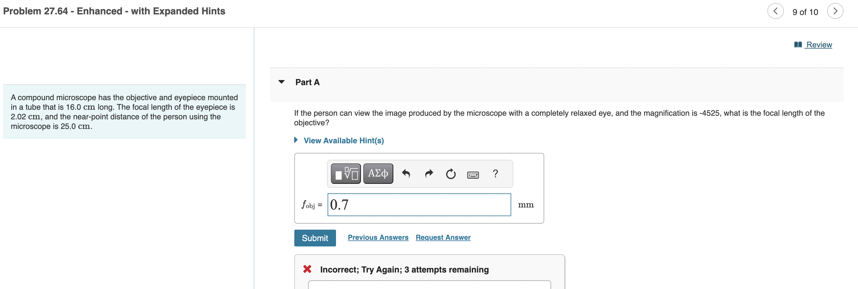 Solved Problem 27.64 - ﻿Enhanced - ﻿with Expanded HintsPart | Chegg.com