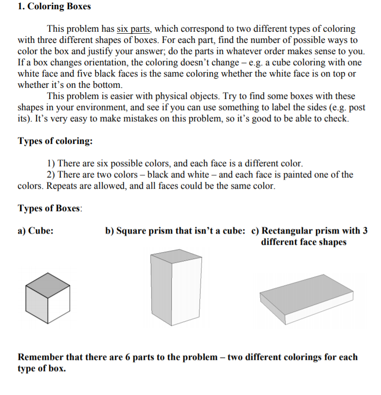 Solved 1. Coloring Boxes This problem has six parts, which | Chegg.com