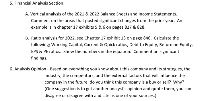 7. Appendix - Put in your supporting financial | Chegg.com