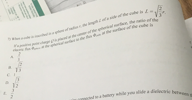 Solved is inscribed in a sphere of radius r, the length L of | Chegg.com