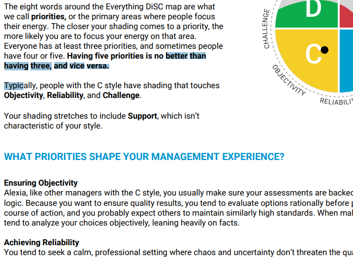 Instructions: Use your Everything DiSC Management | Chegg.com