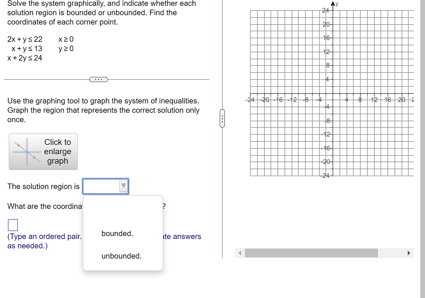 Solved Solve the system graphically, and indicate whether | Chegg.com