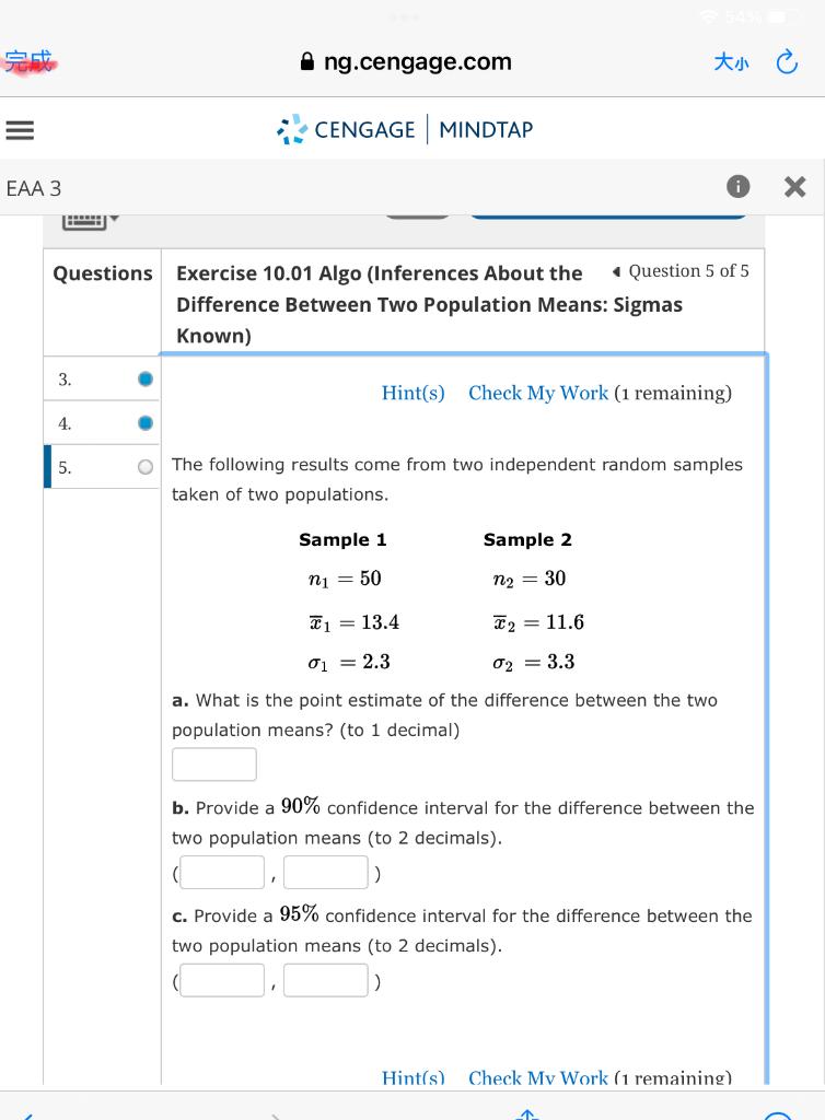 Solved Ang.cengage.com ta o = CENGAGE | MINDTAP EAA 3 i X | Chegg.com