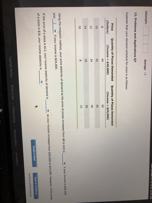 Solved Attempts Average: I2 13. Problems and Applications Q7 | Chegg.com