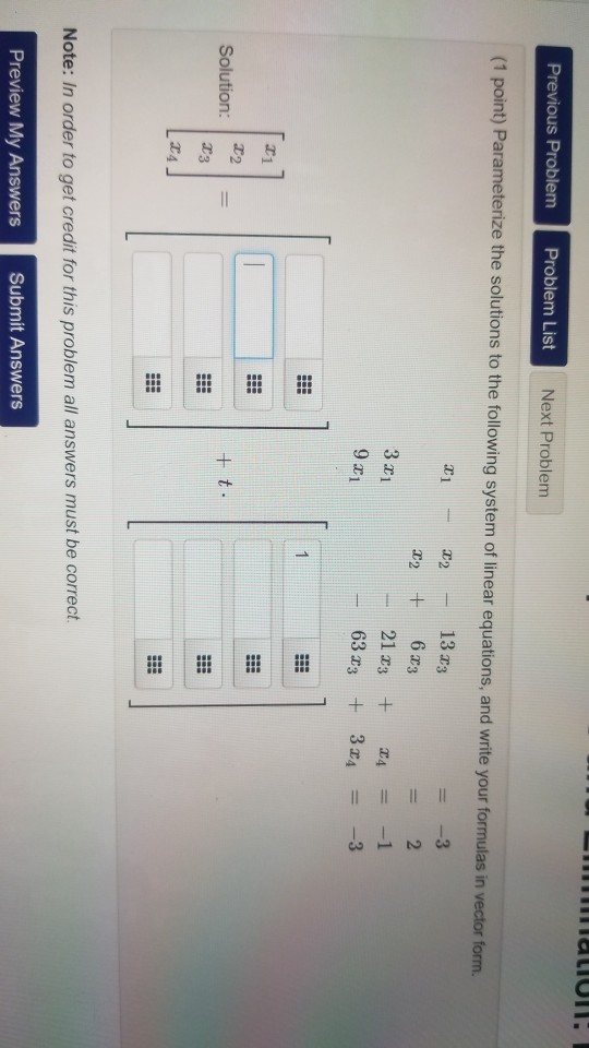 Solved Previous ProblemProblem List Next Problem eterize the | Chegg.com