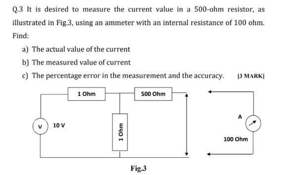 Solved It is desired to measure the current value in a | Chegg.com