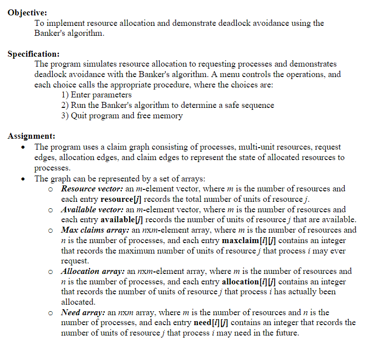 Objective: To implement resource allocation and | Chegg.com