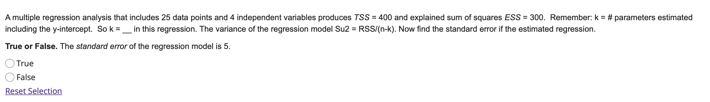 Solved A multiple regression analysis that includes 25 data | Chegg.com