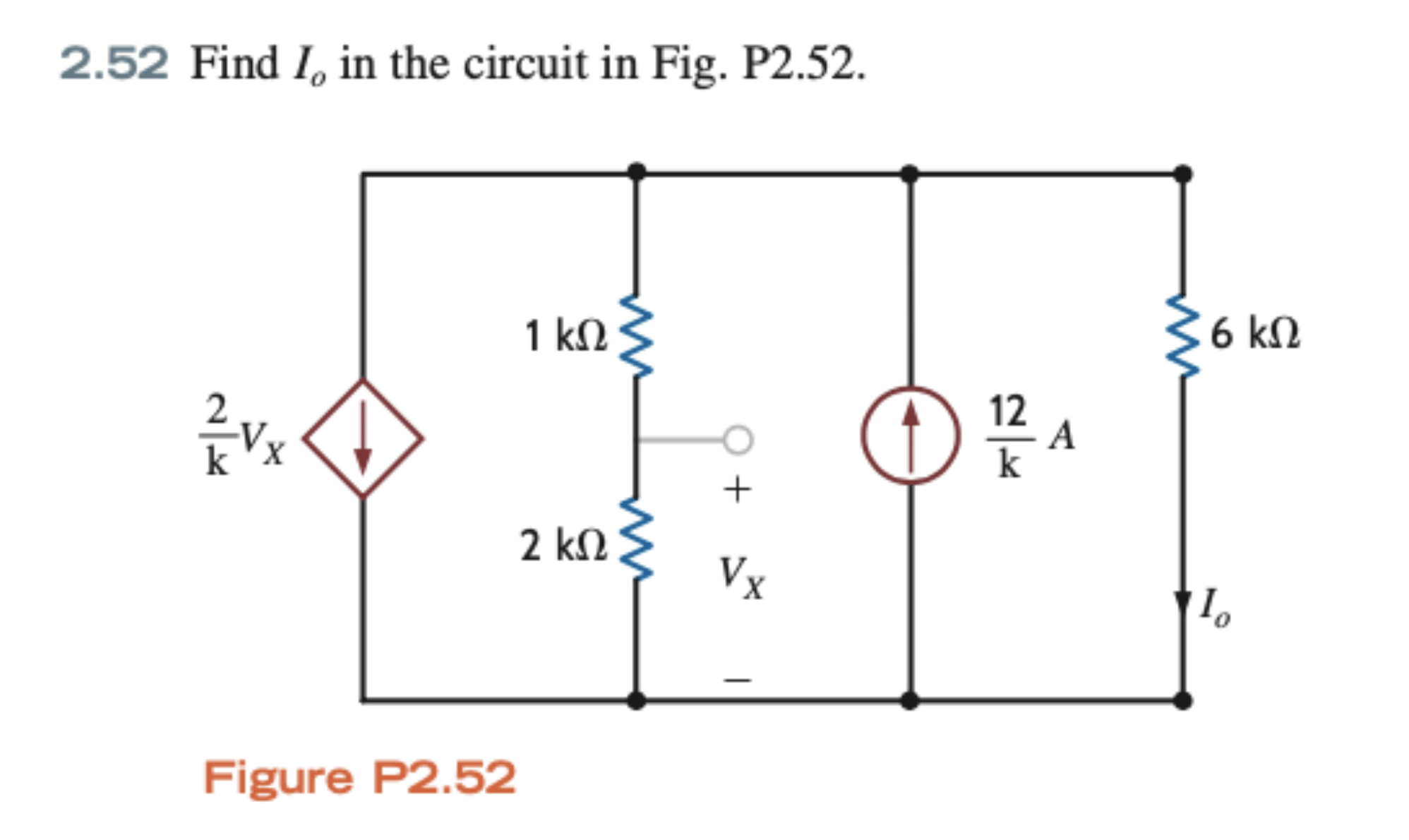 Solved 2.52 ﻿Find Io ﻿in the circuit in Fig. P2.52.Figure | Chegg.com