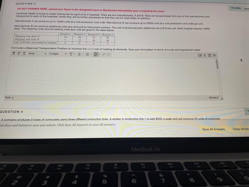 Solved 10 Points Sav Question 3 Do Not Answer Here Upload 
