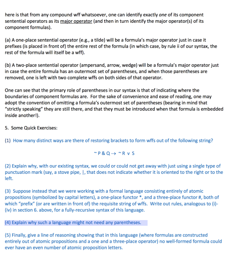Introducing Sentential Logic (SL) Part 1 - Syntax 1. | Chegg.com