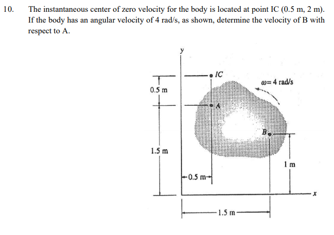 Solved The instantaneous center of zero velocity for the | Chegg.com