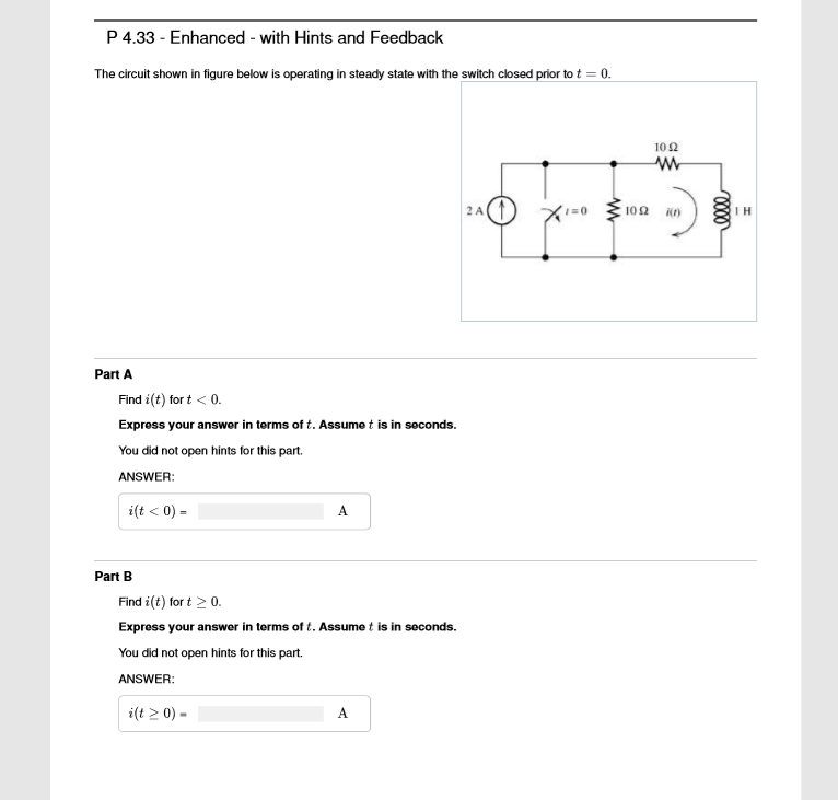 Solved P 4.33 - Enhanced - with Hints and Feedback The | Chegg.com