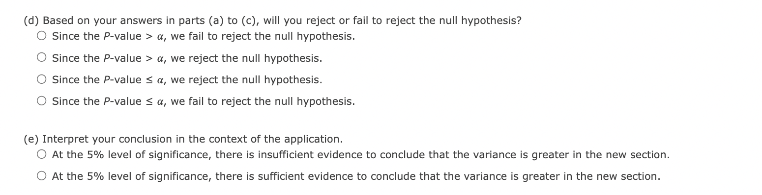 Solved a.t....' he leed of signticance? Stwen the nuil and | Chegg.com