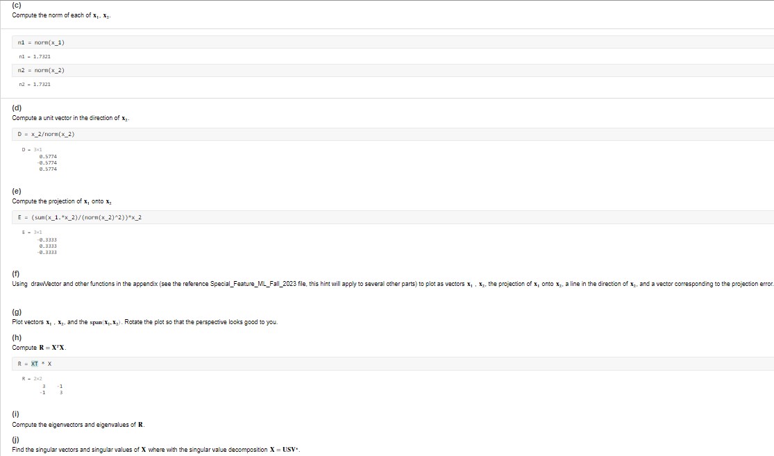 Solved Problem 1 Linear AlgebraThe following vectors are | Chegg.com