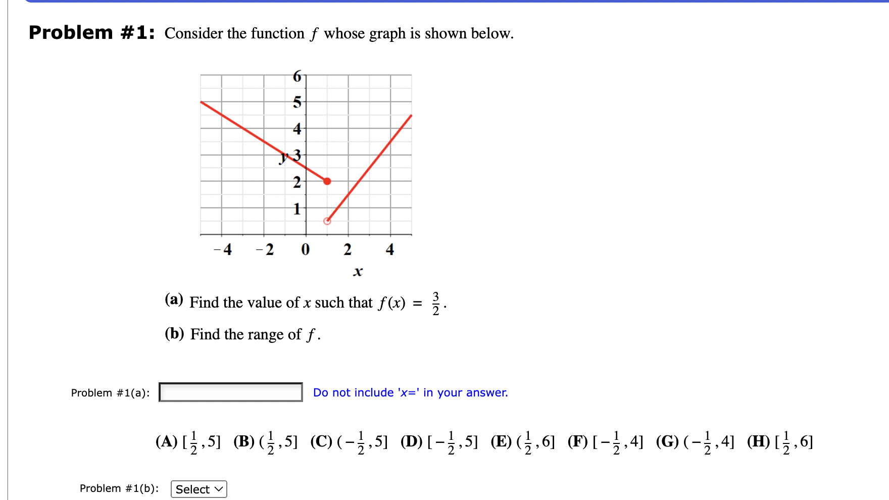 Problem 1 Consider The Function F ﻿whose Graph Is 1627