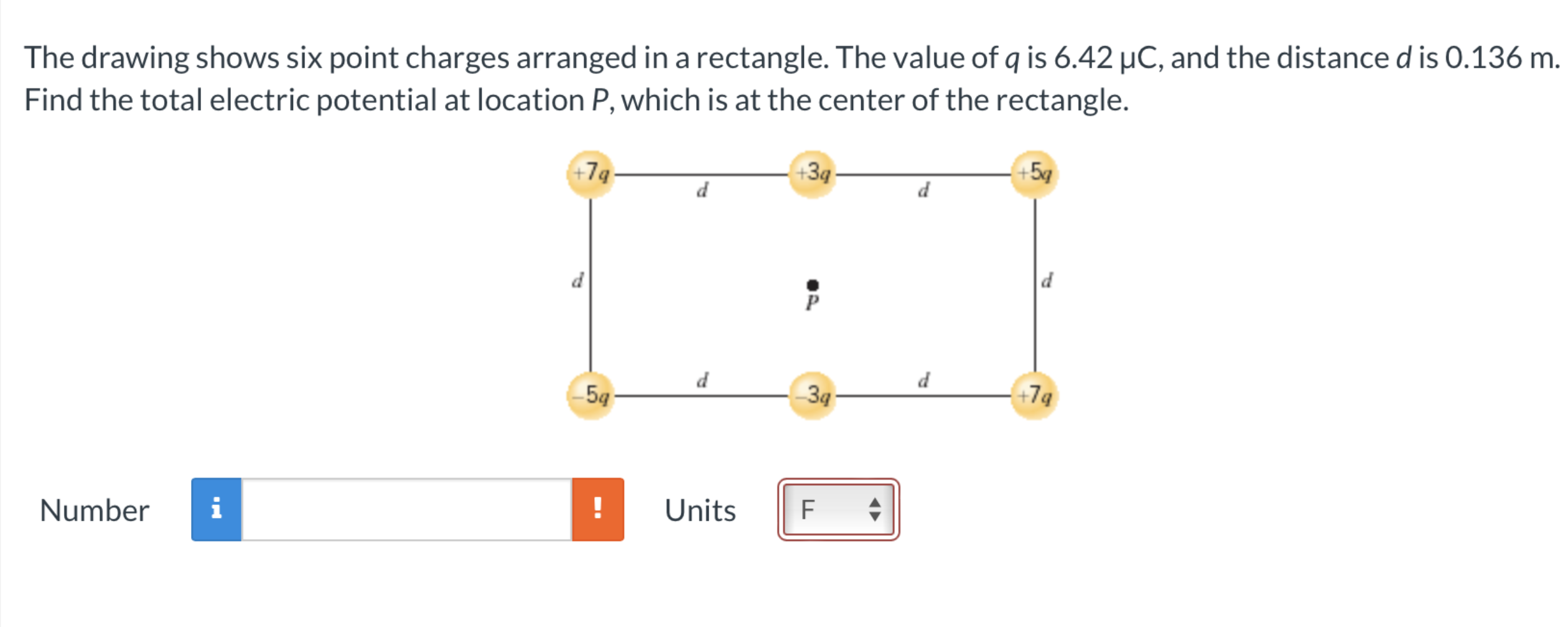 Solved The drawing shows six point charges arranged in a | Chegg.com