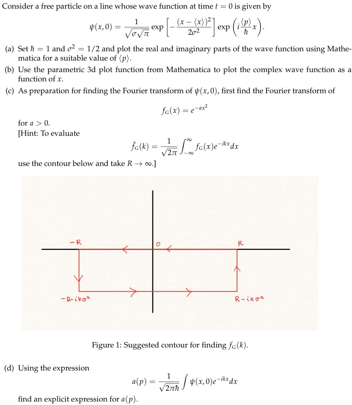 Solved Consider a free particle on a line whose wave | Chegg.com