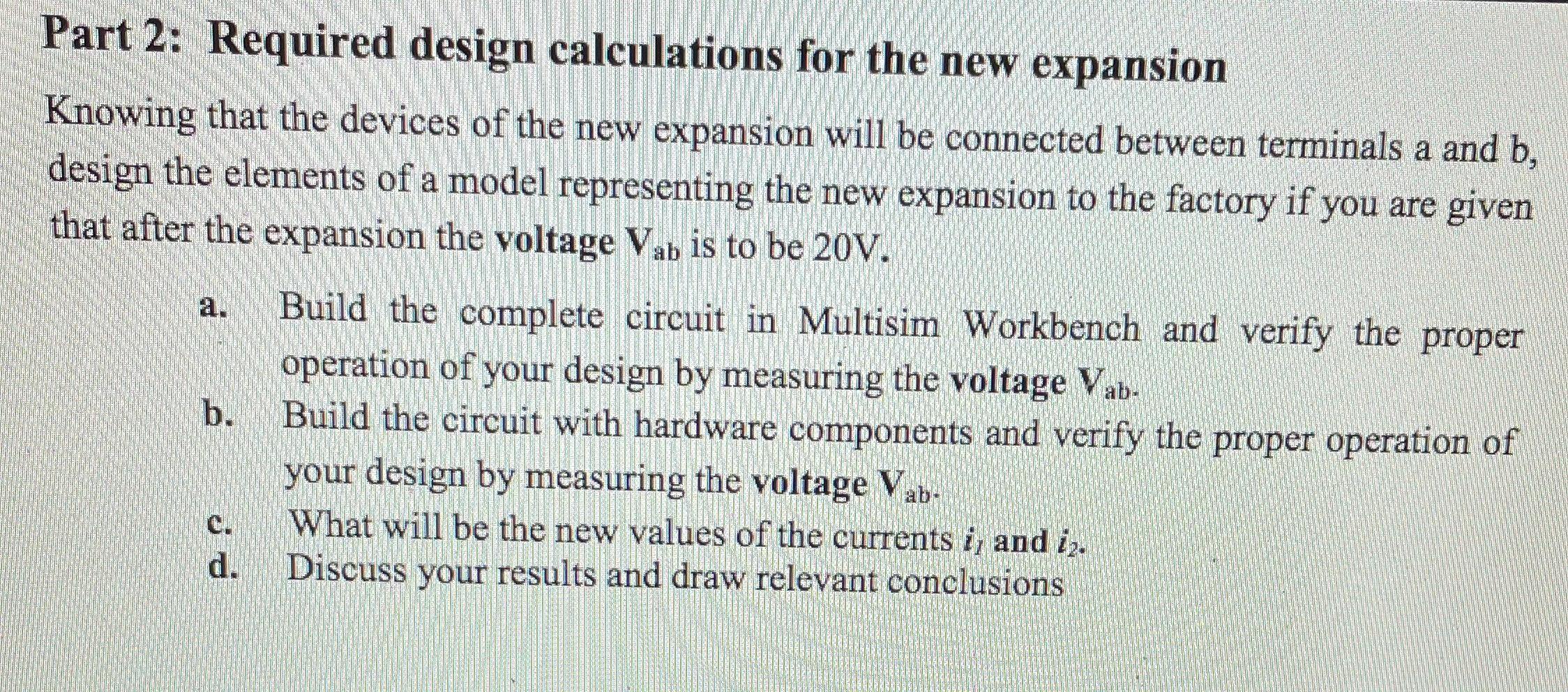 Solved a.Build the complete circuit in Multisim Workbench | Chegg.com