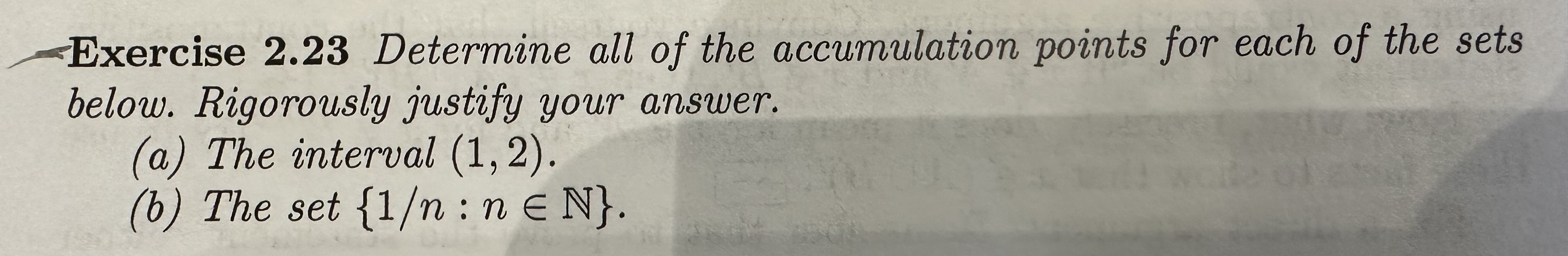 Solved Exercise 2.23 Determine all of the accumulation | Chegg.com