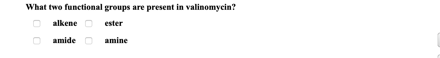 Solved Be sure to answer all parts. Nonactin and valinomycin | Chegg.com