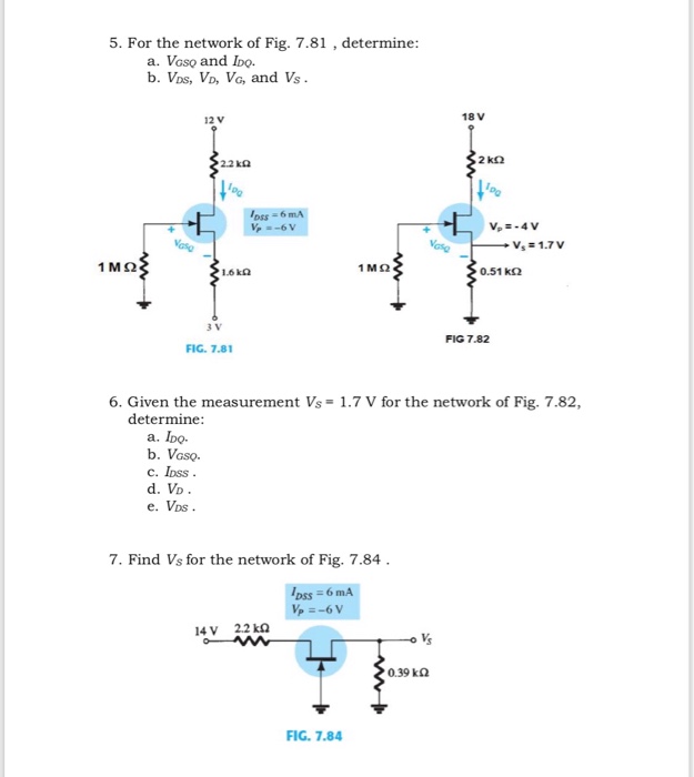Solved 5. For the network of Fig. 7.81, determine a. Vaso | Chegg.com