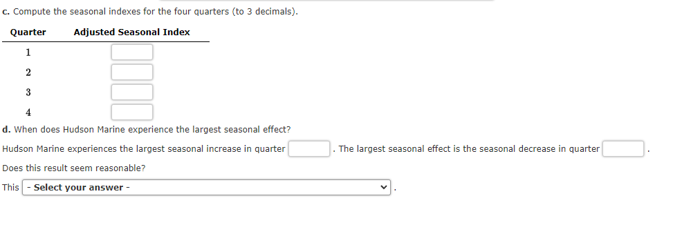 a. Compute the centered moving average values (first | Chegg.com