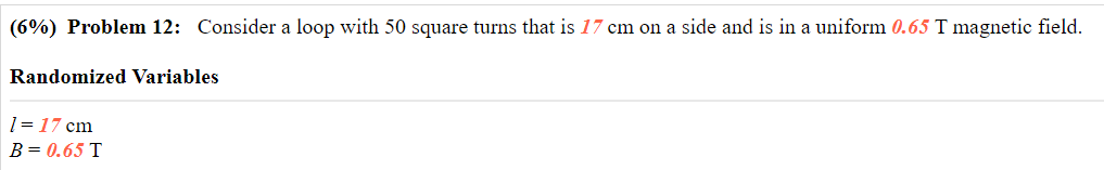 Solved (6\%) Problem 12: Consider a loop with 50 square | Chegg.com
