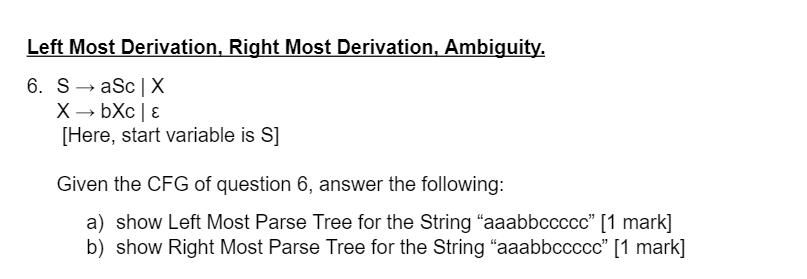 Solved Left Most Derivation, Right Most Derivation, | Chegg.com