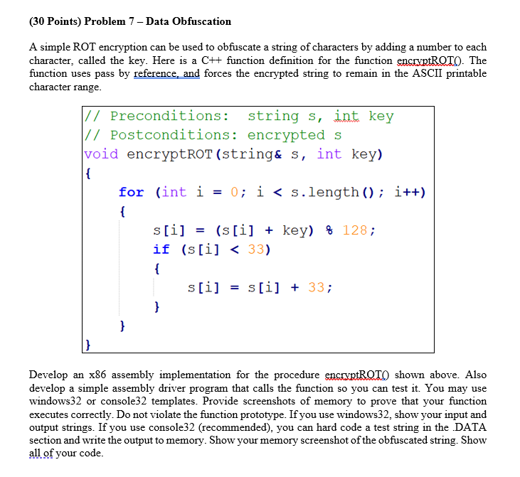Solved using assembly please answer the question shown in | Chegg.com