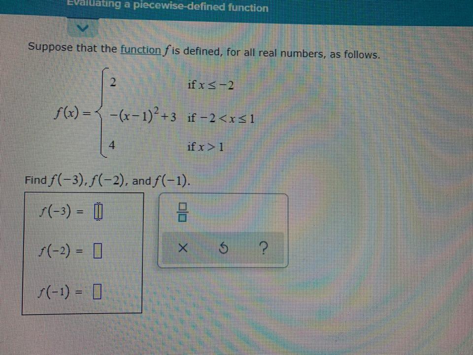 Solved Suppose that the function f is defined, for all | Chegg.com