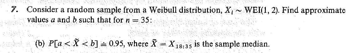 Solved 7. Consider a random sample from a Weibull | Chegg.com