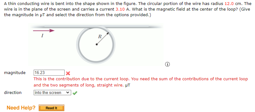 Solved A thin conducting wire is bent into the shape shown | Chegg.com