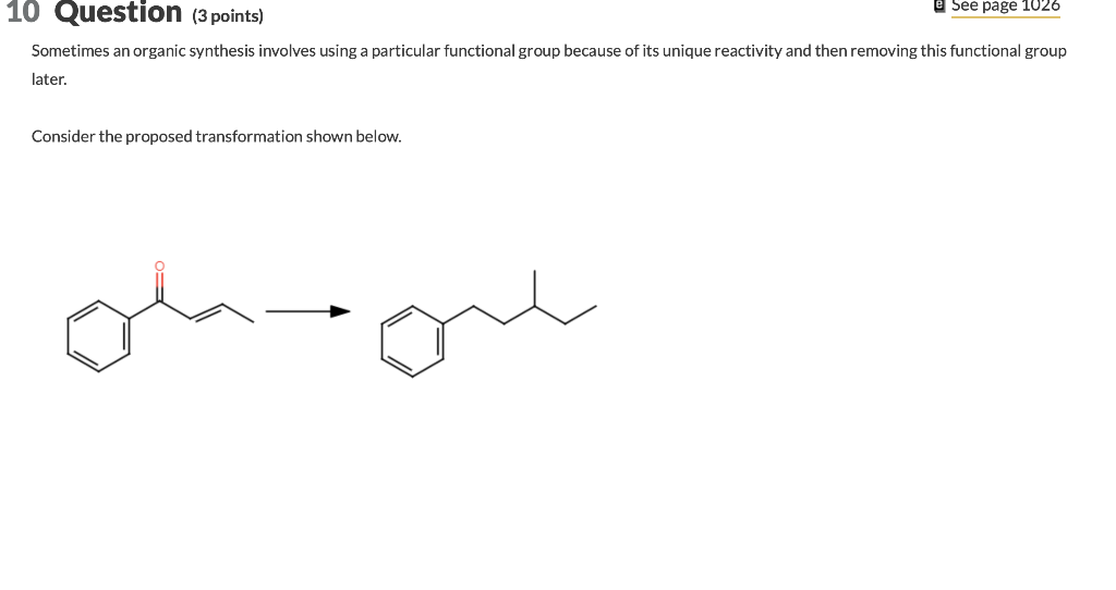 Solved Sometimes an organic synthesis involves using a | Chegg.com
