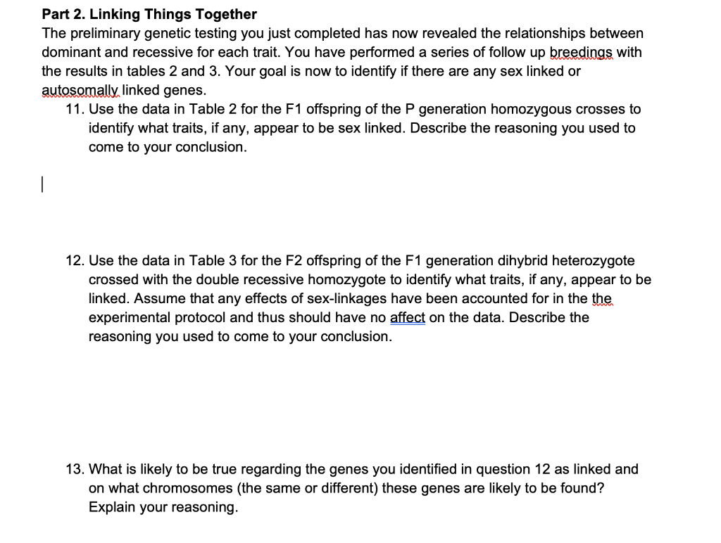 Solved Part 2. Linking Things Together The preliminary | Chegg.com
