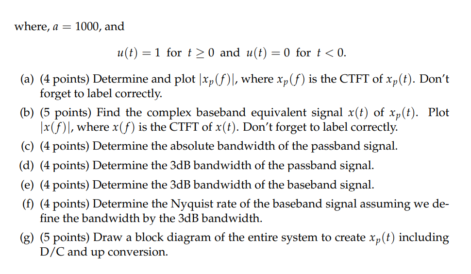 Solved 3. (30 points) Consider the following passband | Chegg.com Solved 3. (30 points) Consider the following passband | Chegg.com