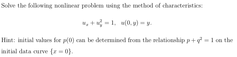 Solved Solve the following nonlinear problem using the | Chegg.com