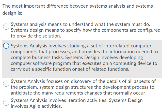 Solved The most important difference between systems | Chegg.com