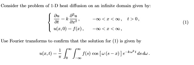 Solved Consider the problem of 1-D heat diffusion on an | Chegg.com