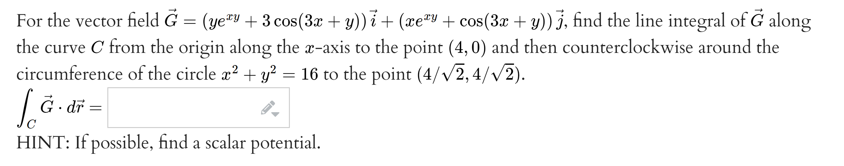 Solved For the vector field | Chegg.com